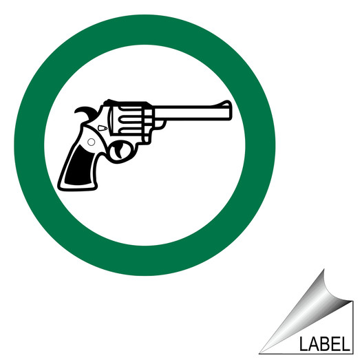 Alcohol / Drugs / Weapons Guns Permitted Symbol Label - US Made