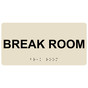 ADA Break Room Braille Sign RSME-266_BLKonAlmond