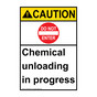Vertical Chemical Unloading Sign - ANSI Caution - Chemical