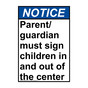 Vertical Parent/Guardian Must Sign - ANSI Notice