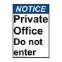 Vertical Private Office Do Not Enter Sign - ANSI Notice - Do Not Enter