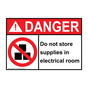 Danger Sign - Do Not Store Supplies In Electrical - ANSI