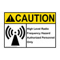 Caution Sign - High Level Radio Frequency Hazard Sign - ANSI