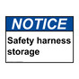 Notice Sign - Safety Harness Storage - ANSI - Safety Harness