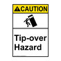 Vertical Tip-Over Hazard Sign - ANSI Caution - Tip Hazard / No Climb