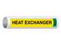 Ammonia Asme A13.1 Heat Exchanger Low Pipe Label / Sticker - Yellow