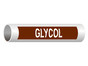 ASME A13.1 Glycol Pipe Label PIPE-23530-WHTonBrown