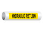ASME A13.1 Hydraulic Return Pipe Label PIPE-23710-BLKonYLW