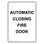 Vertical Sign - Automatic Entrance - Automatic Closing Fire Door