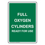 Vertical Sign - Cylinders - Full Oxygen Cylinders Ready For Use