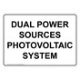 Electrical Warning Sign - Dual Power Sources Photovoltaic System