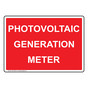 Electrical ESD / Static Sign - Photovoltaic Generation Meter