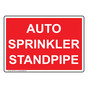 Fire Safety / Equipment FDC Sign - Auto Sprinkler Standpipe
