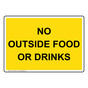 Food Prep / Kitchen Safety Sign - No Outside Food Or Drinks