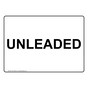 Unleaded Sign or Label - Varied Sizes - White