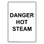 Vertical Sign - Hot / Burn - Danger Hot Steam