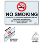 No Smoking Smoke Free Air Law Label NHE-17283-Indiana No Smoking