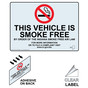 This Vehicle Is Smoke Free Label NHE-17292-Indiana No Smoking