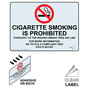 Cigarette Smoking Is Prohibited Label NHE-17301-Indiana No Smoking