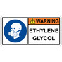 ISO Ethylene Glycol PPE - Respirator Sign IWE-50184