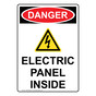 Vertical Electric Panel Inside Sign - OSHA DANGER
