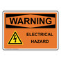 OSHA Sign - WARNING Electrical Hazard - Electrical