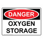 Danger Sign - Oxygen Storage Sign - OSHA