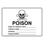 Poison Name Of Fumigant Sign NHE-27435-UT Hazmat Pesticide