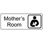 Mother's Room With Symbol Engraved Sign EGRE-15952-SYM-BLKonWHT