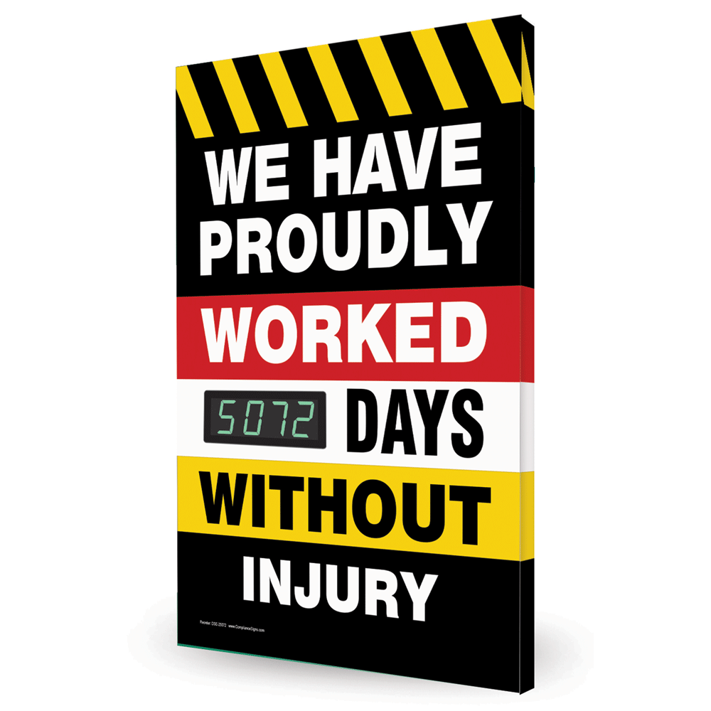 Days Without Accident Sign - Safety First - LED Scoreboard