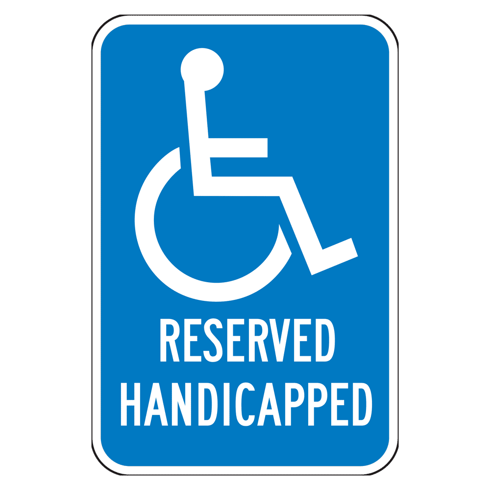Blue Reserved Handicapped Sign | Reflective Street Signs