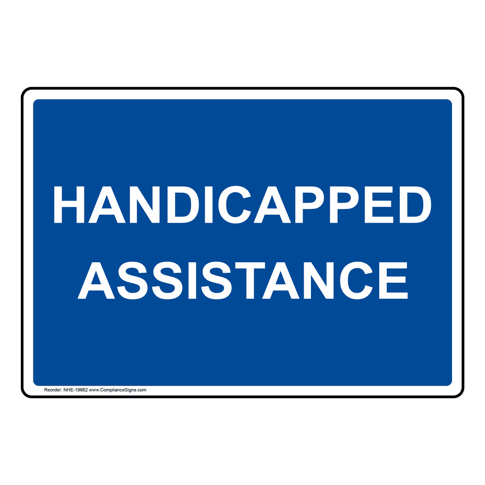 Accessible Retail Sign - Disability Assistance