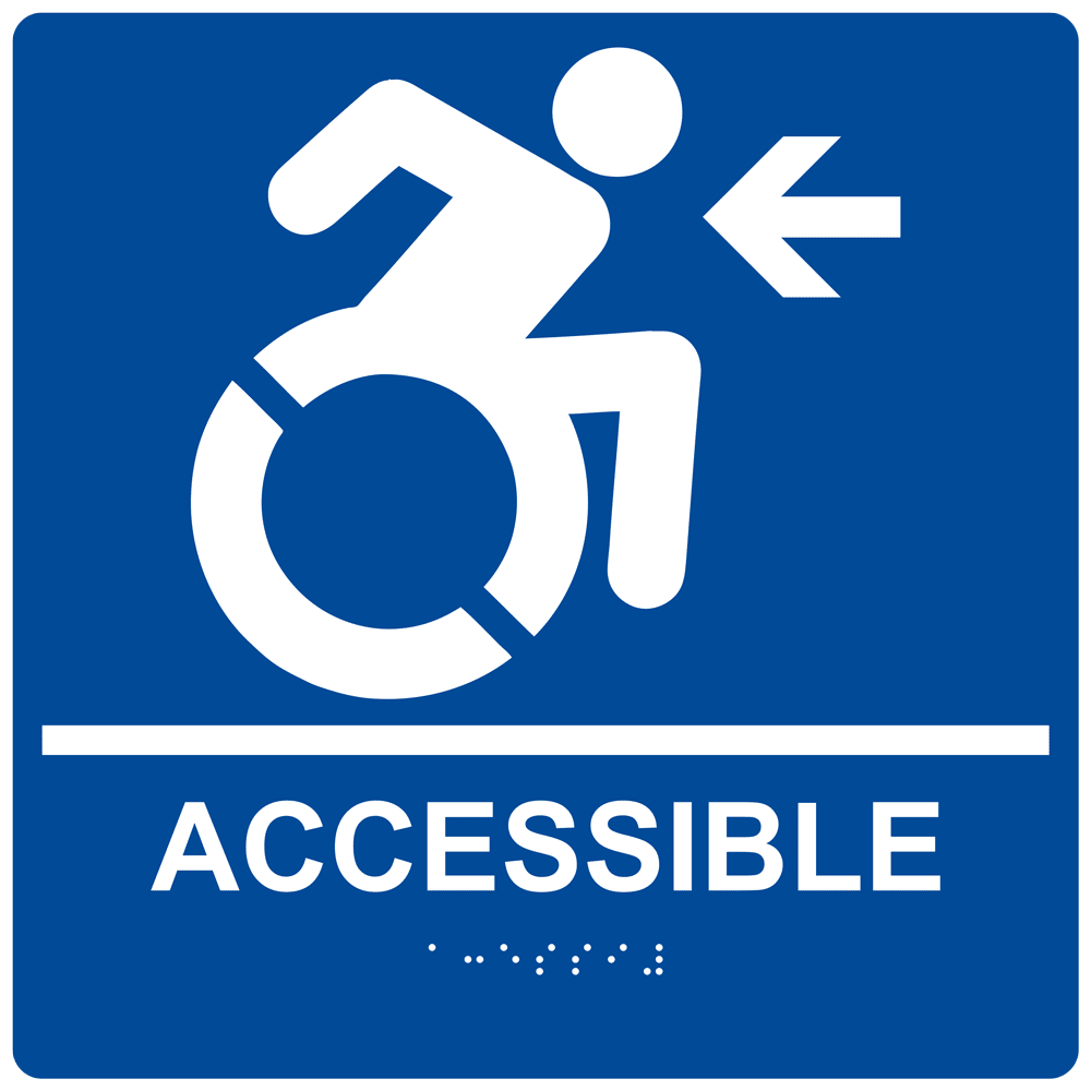 Accessible Braille Sign With Dynamic Accessibility Symbol RRE-14757R-99 ...