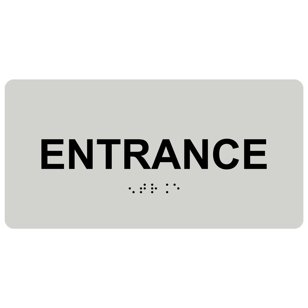 ADA Entrance Braille Sign RSME-315_BLKonPRLGY