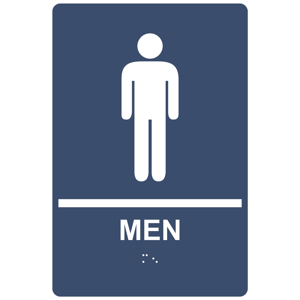 ADA Men Braille Sign RRE-145_WHTonNavy Mens / Boys
