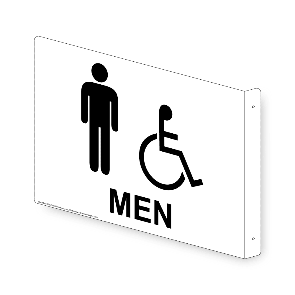 Men Black on White Sign With Symbol RRE-7050Proj-BLKonWHT Mens / Boys