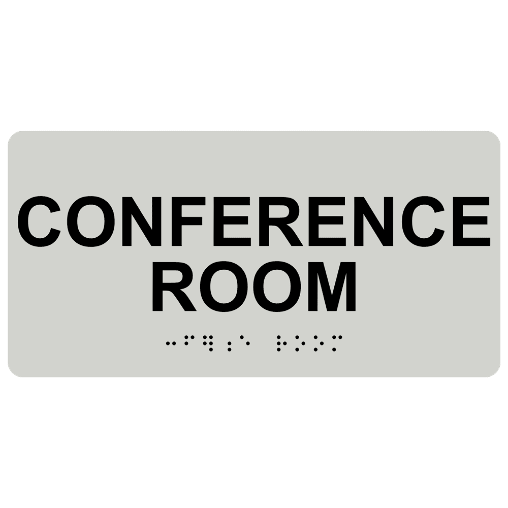 ADA Conference Room Braille Sign RSME-285_BLKonPRLGY