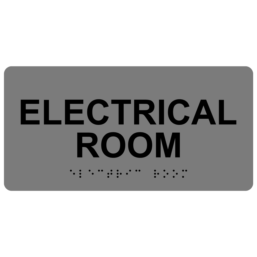 ADA Electrical Room Braille Sign RSME-302_BLKonGray