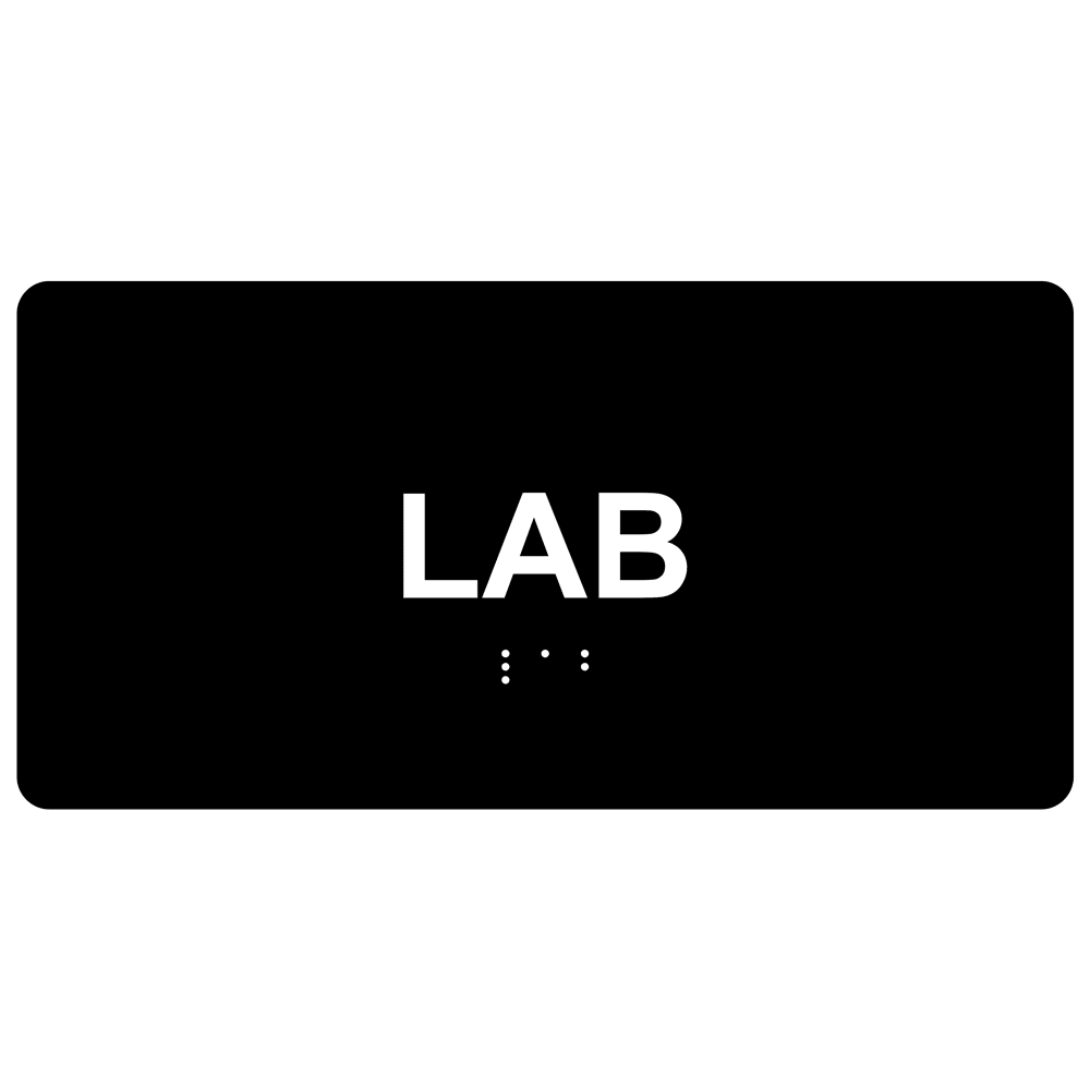 ADA Lab Braille Sign RSME-386_WHTonBLK