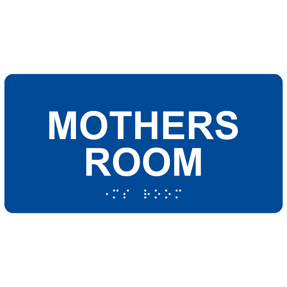 ADA Mothers Room Braille Sign RSME-431_WHTonBLU