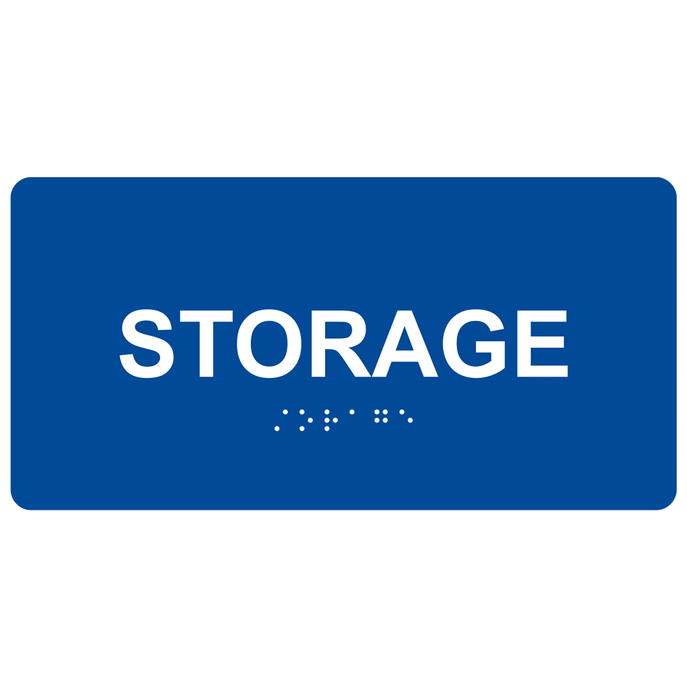ADA Storage Braille Sign RSME-583-WHTonBLU