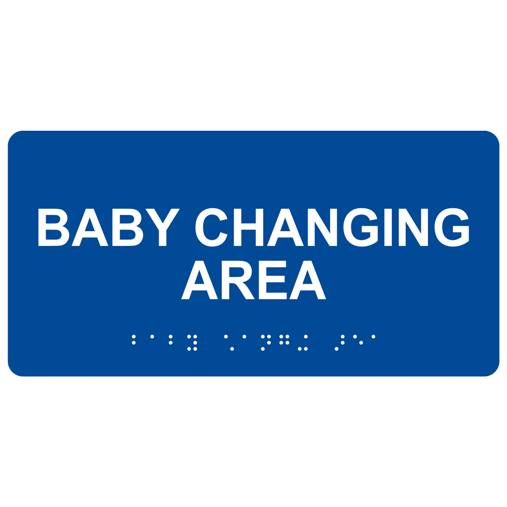 ADA Baby Changing Area Braille Sign RSME-265_WHTonBLU
