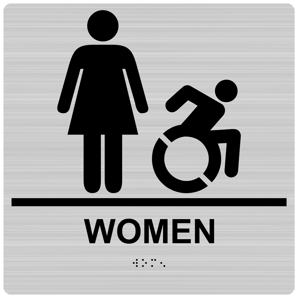 New York|Connecticut ADA Women Sign RRE-130R-99_BLKonBRSLVR