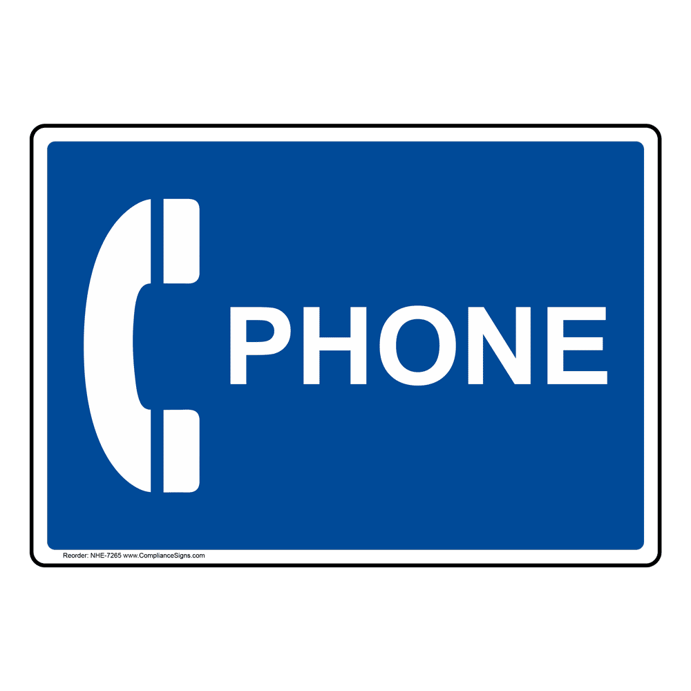 Dining / Hospitality / Retail Amenities / Services Sign - Phone