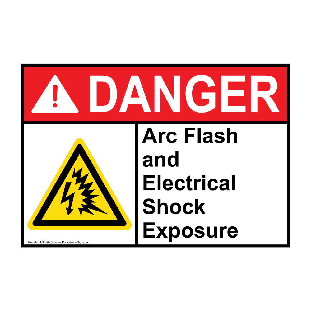 Danger Sign - Arc Flash And Electrical Shock - ANSI