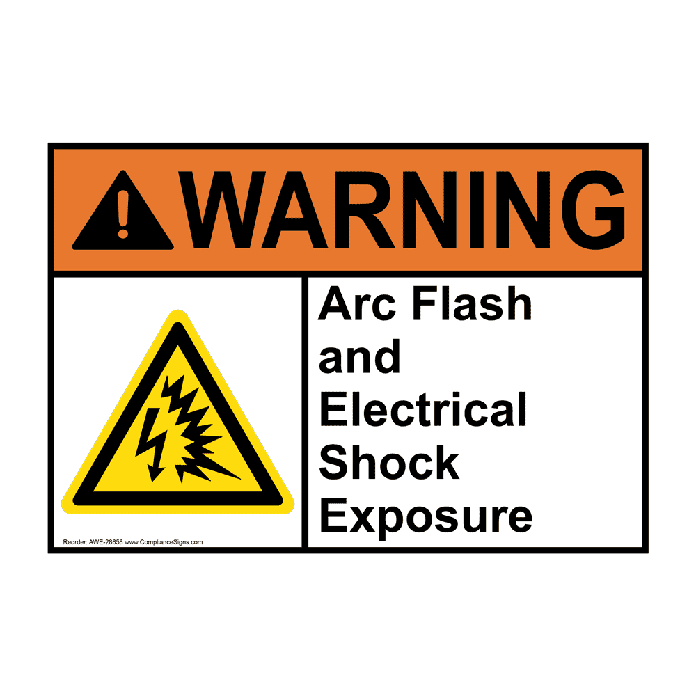 Warning Sign - Arc Flash And Electrical Shock - ANSI - Electrical