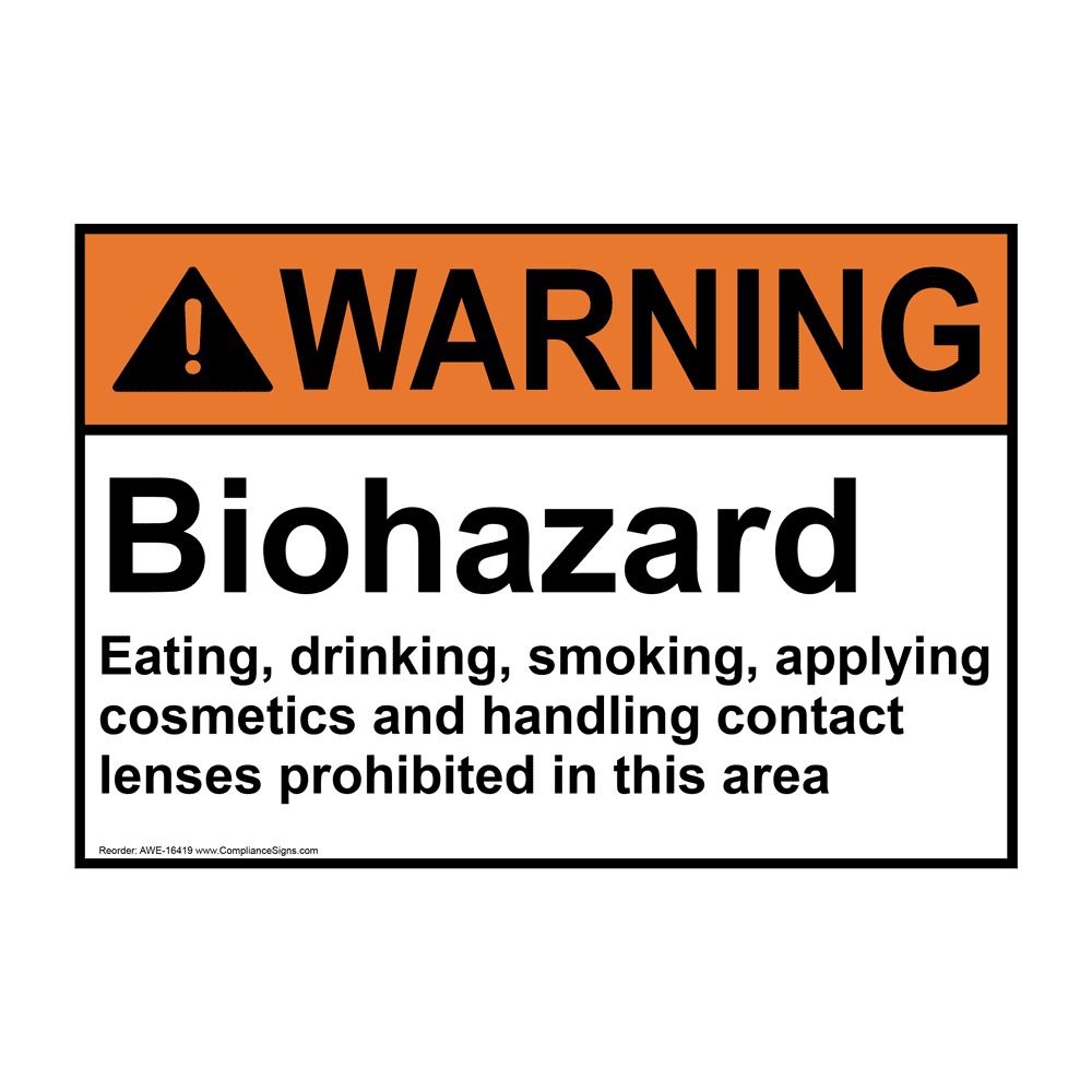 Warning Sign - Biohazard Sign - ANSI - Hazmat