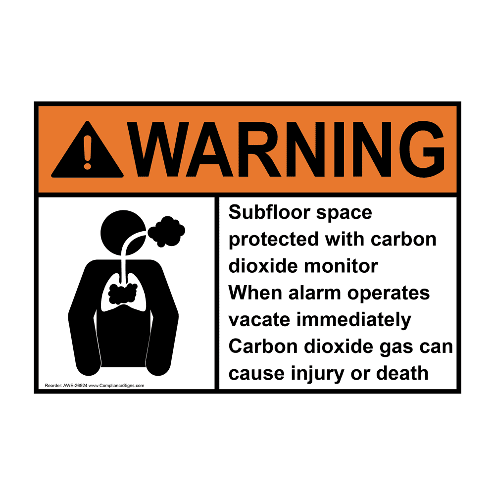 Warning Sign - Subfloor Space Protected - ANSI - Industrial Notices