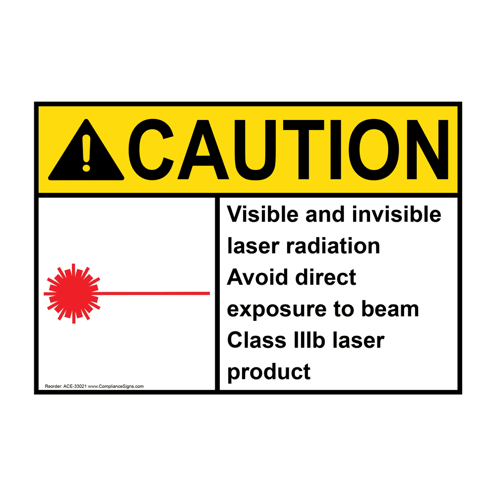 Caution Sign - Visible And Invisible Laser - ANSI
