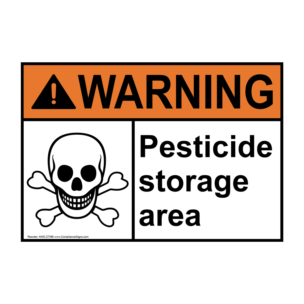 Warning Sign - Pesticide Storage Area - ANSI - Hazmat